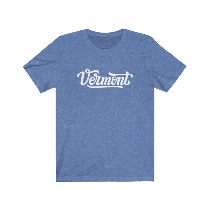 Vermont T-shirt Hand Lettered Unisex Vermont Shirt - Etsy