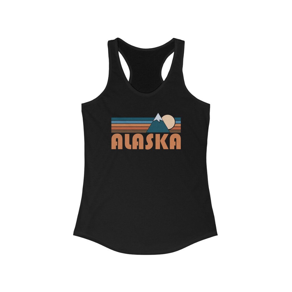 Alaska Women's Racerback Tank Top: Retro Slim Fit, Hiking Yoga Top - Etsy