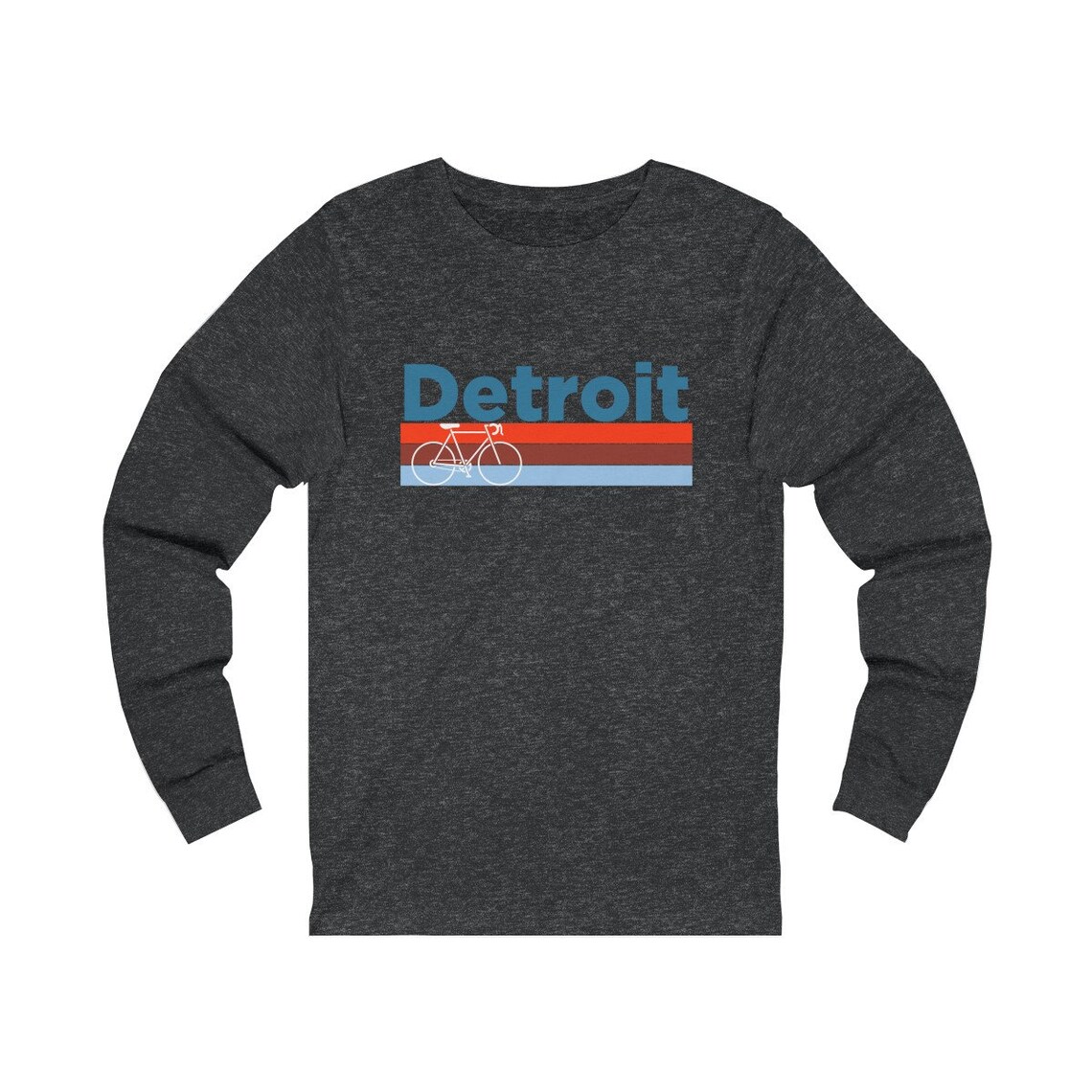 Detroit Michigan Long Sleeve Shirt: Retro Bike Unisex Tee - Etsy