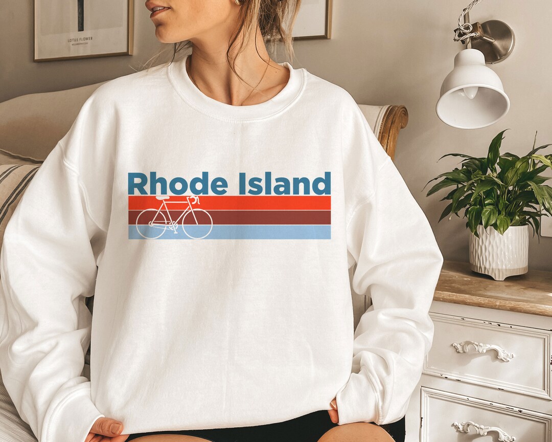 Rhode Island Sweatshirt - Retro Bike Adult Unisex Rhode Island ...