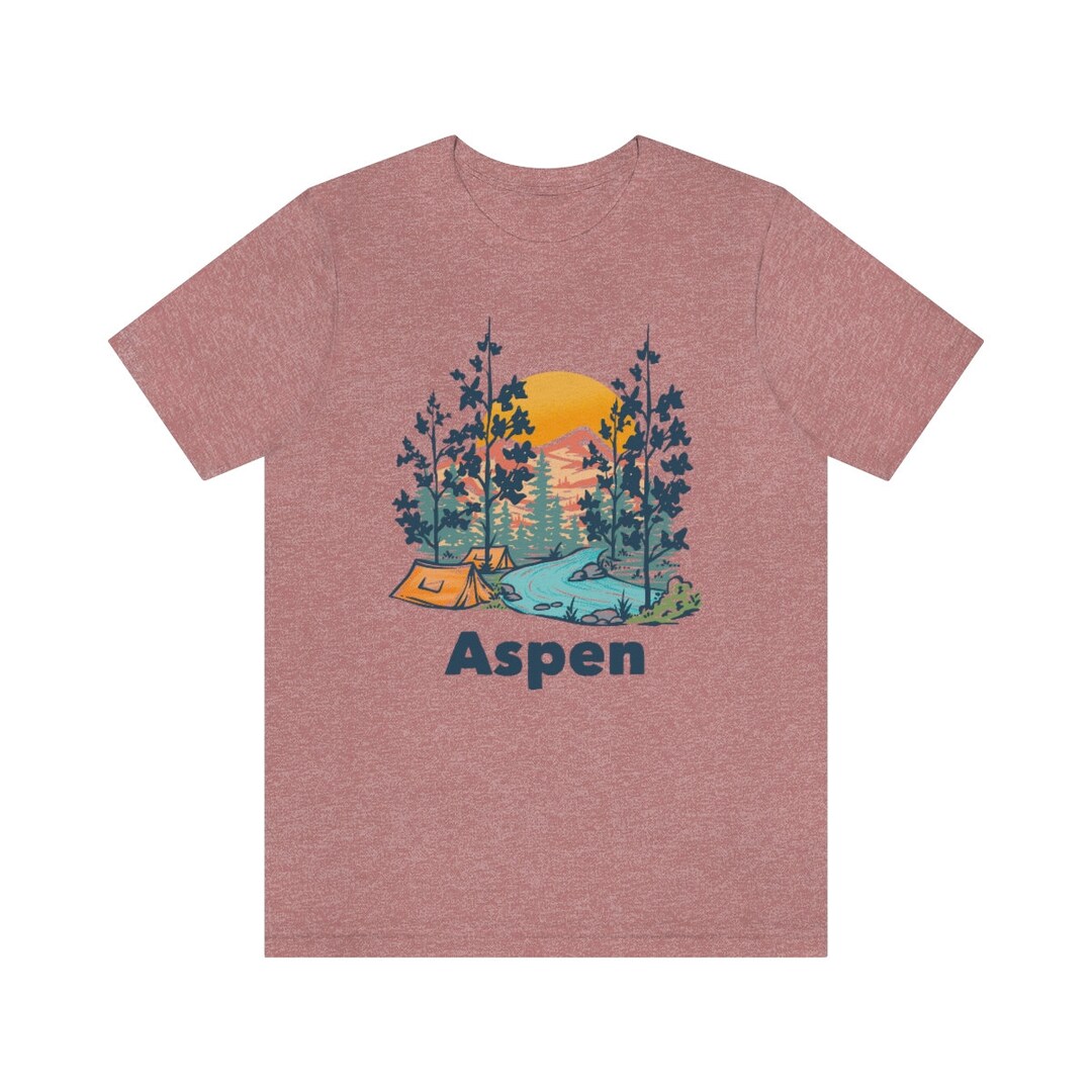 Aspen, Colorado T-shirt, Mountain Illustration Unisex Aspen Shirt ...