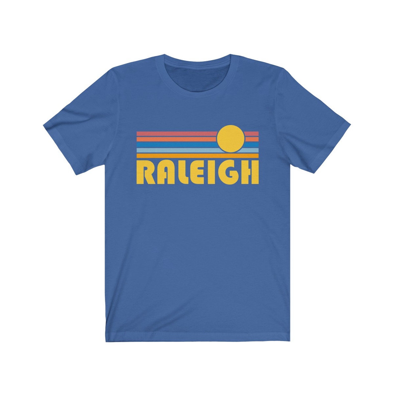 Raleigh North Carolina Shirt Retro Sunset Unisex Raleigh | Etsy
