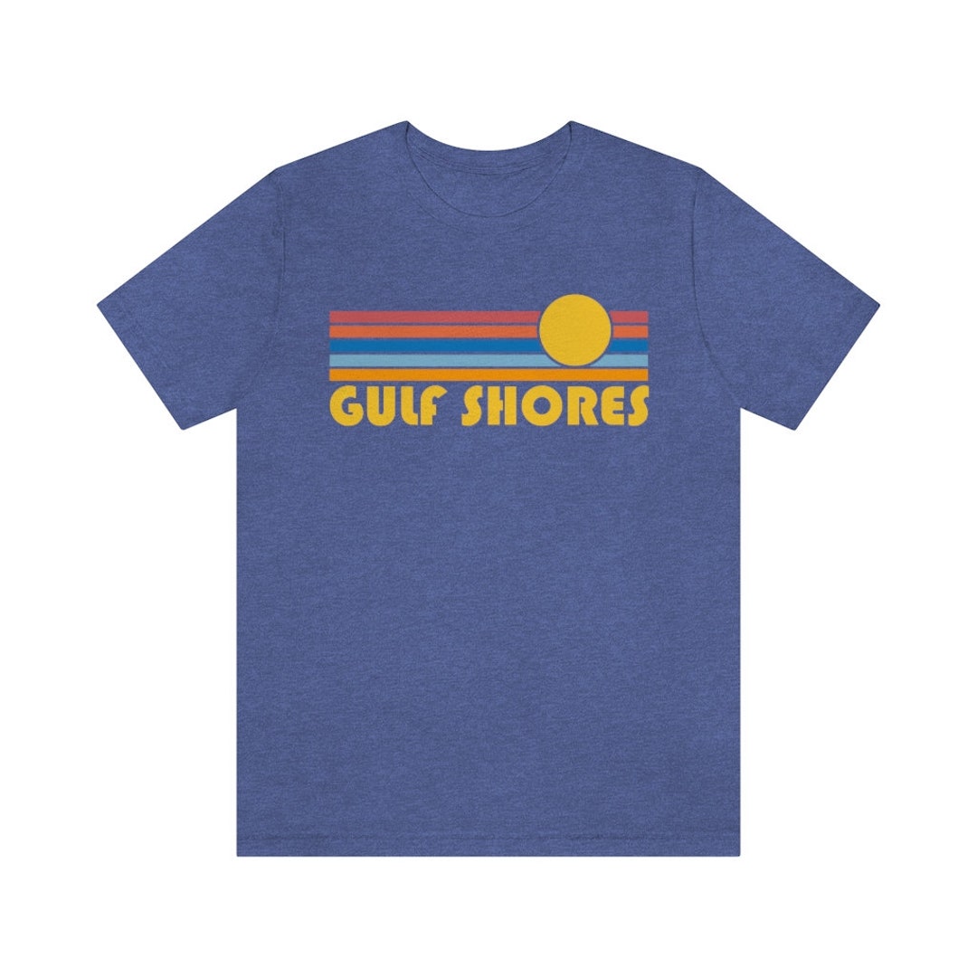 Gulf Shores, Alabama T-shirt Retro Sunrise, Adult Unisex Gulf Shores T ...