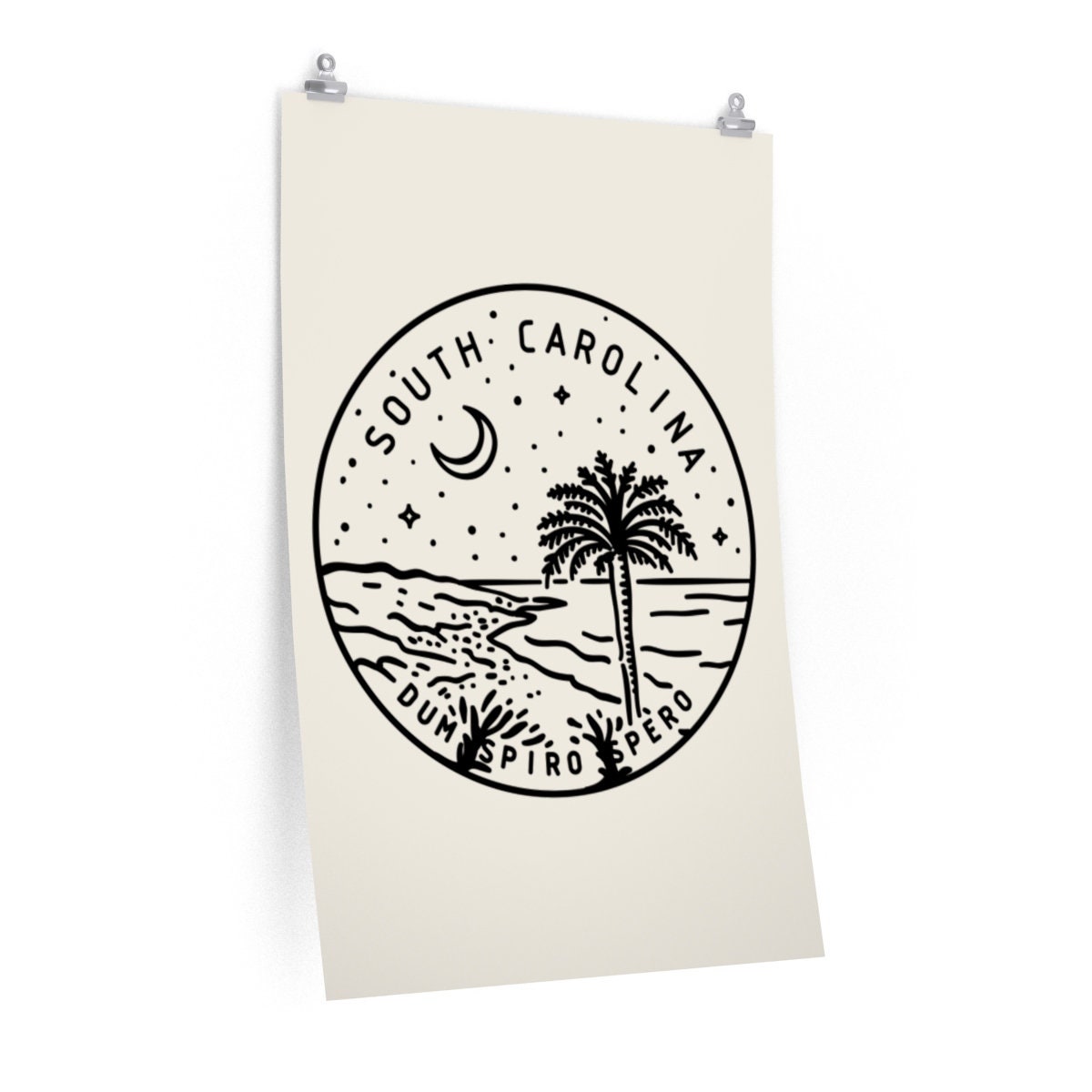 South Carolina Poster State Design South Carolina Print / | Etsy