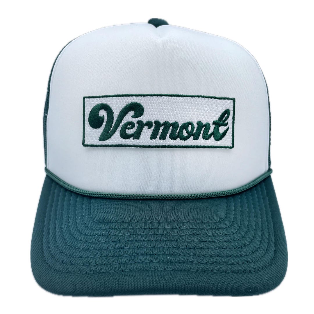 Premium Vermont Trucker Hat: Retro Camping Embroidered Snapback - Etsy
