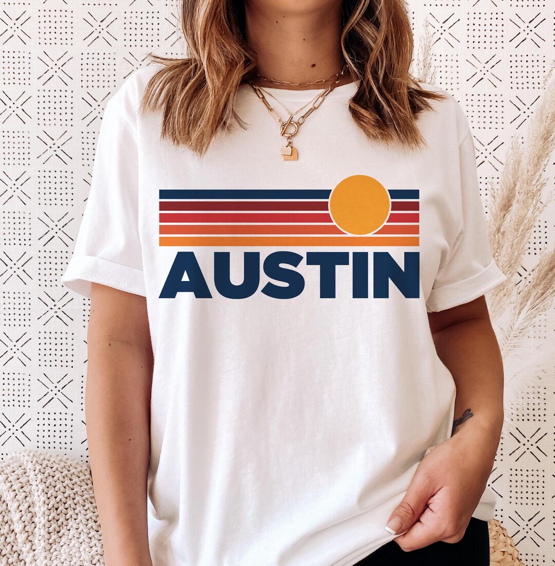 Austin Texas T-shirt: Retro Sun Ombre Unisex Tee - Etsy