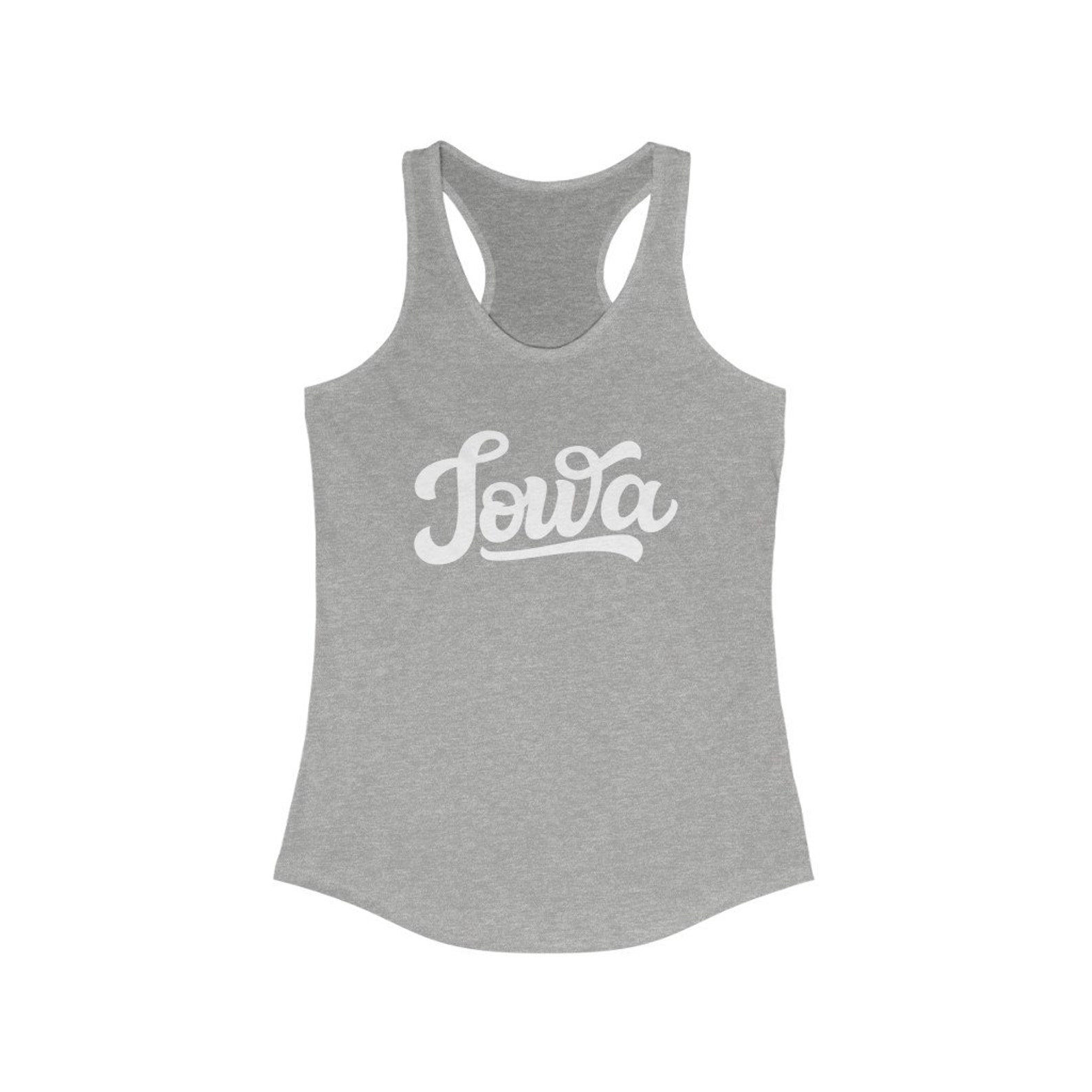 Iowa Women's Tank, Hand Lettered Women's Racerback Iowa Tank Top ...