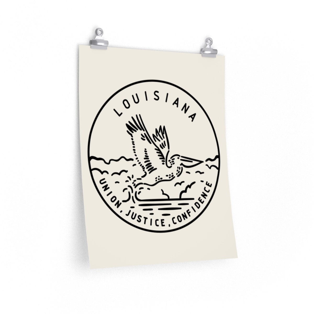 Louisiana Poster State Design Louisiana Print / Picture / | Etsy