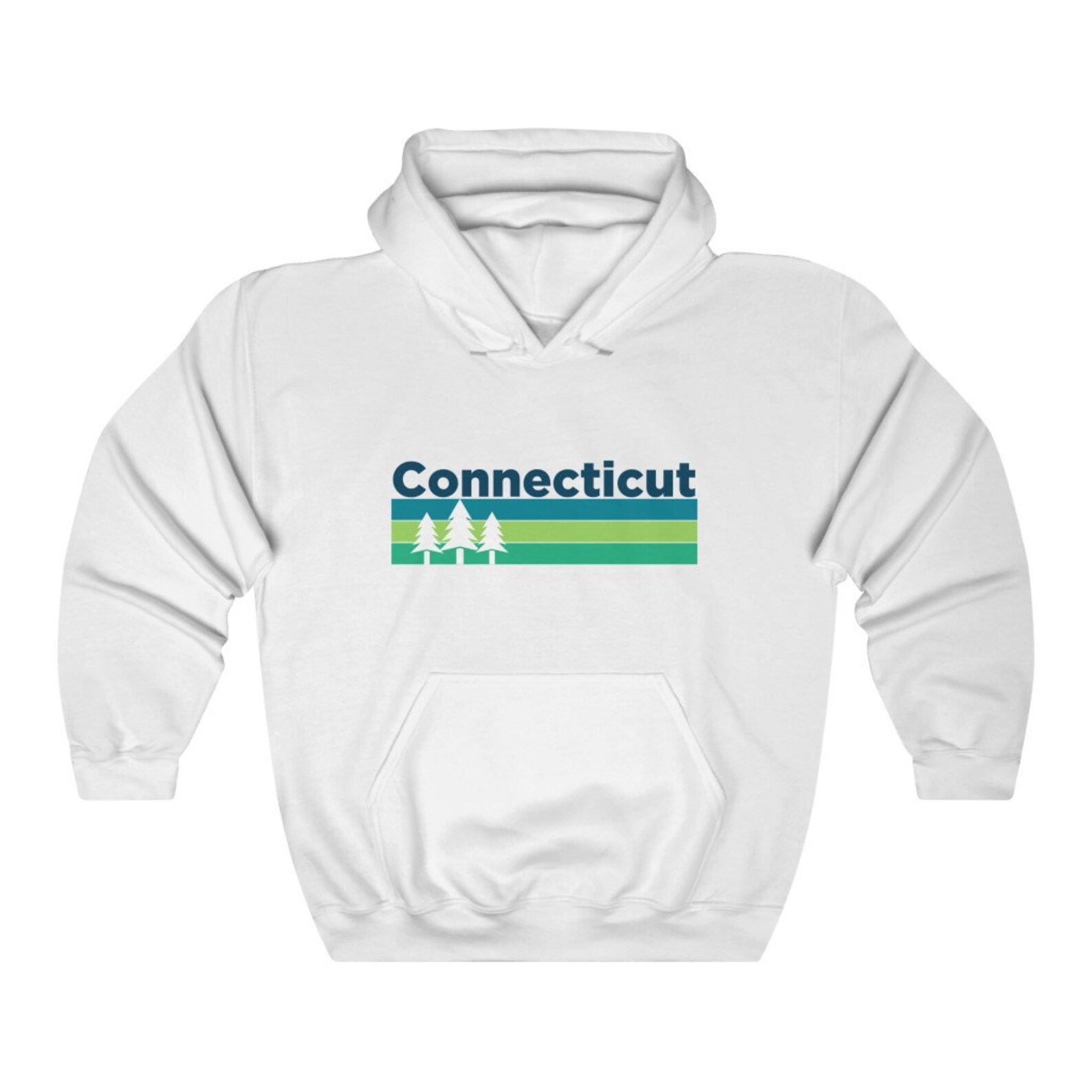 Connecticut Hoodie Retro Trees Unisex Connecticut Sweatshirt - Etsy
