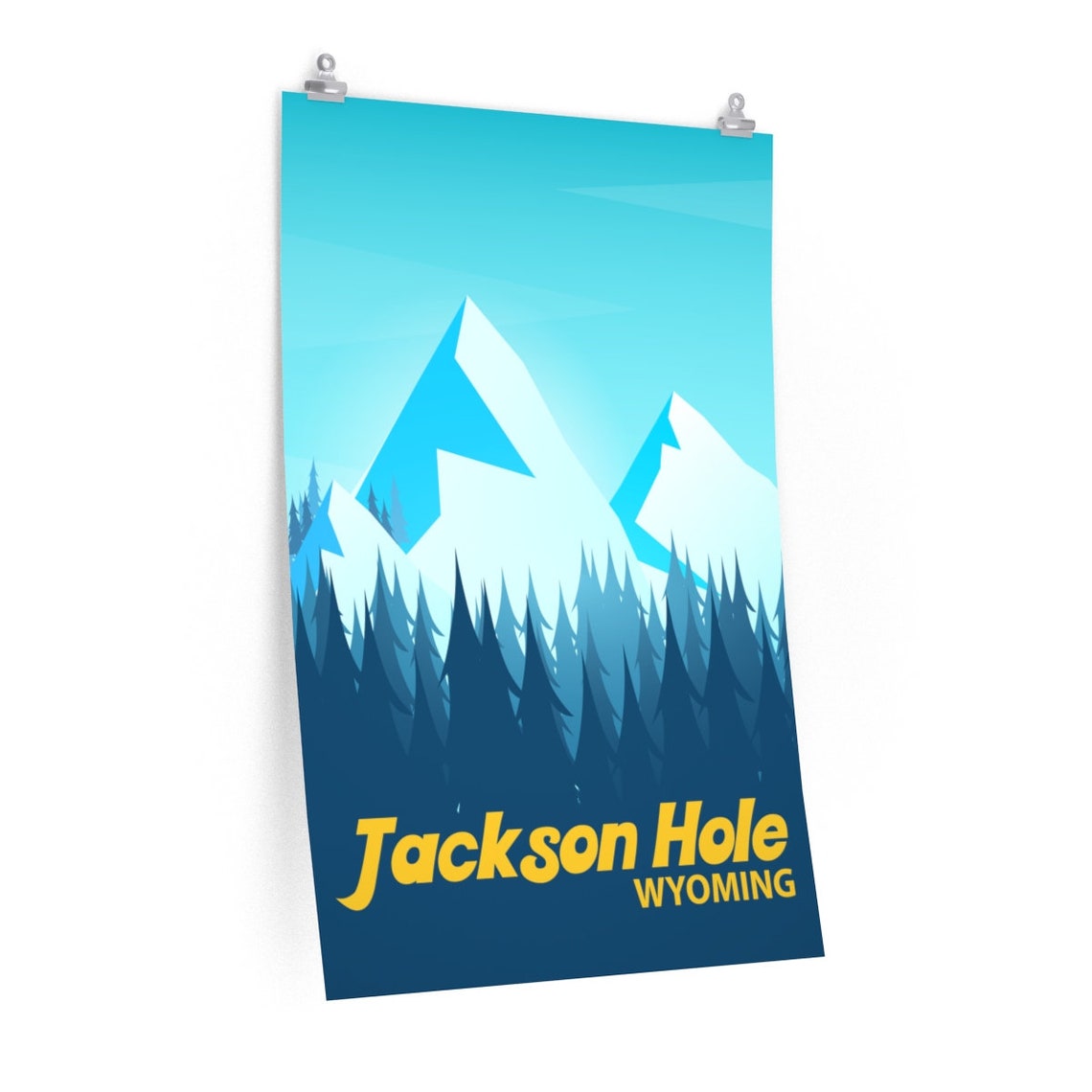 Jackson Hole Wyoming Poster Print Premium Art Mountain - Etsy