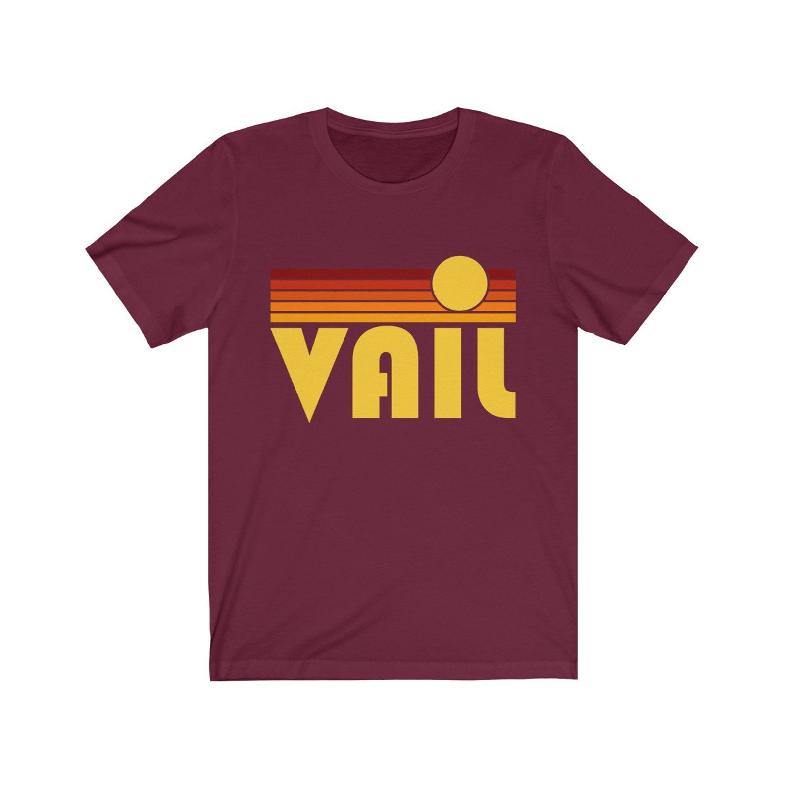 Vail Colorado Shirt Retro Sunset Unisex Vail T-shirt - Etsy