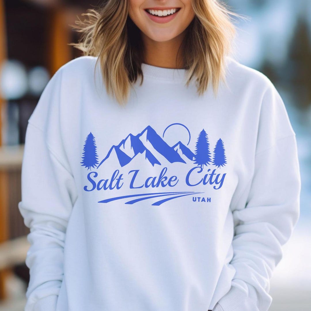 Salt Lake City, Utah Sweatshirt - Unisex Mountain Salt Lake City ...