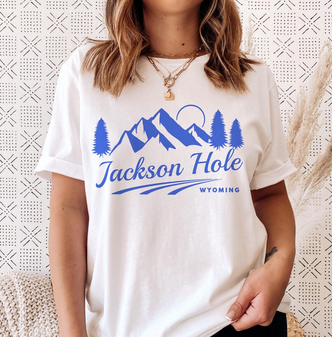 Jackson Hole Wyoming T-shirt: Retro Mountain Unisex Tee - Etsy