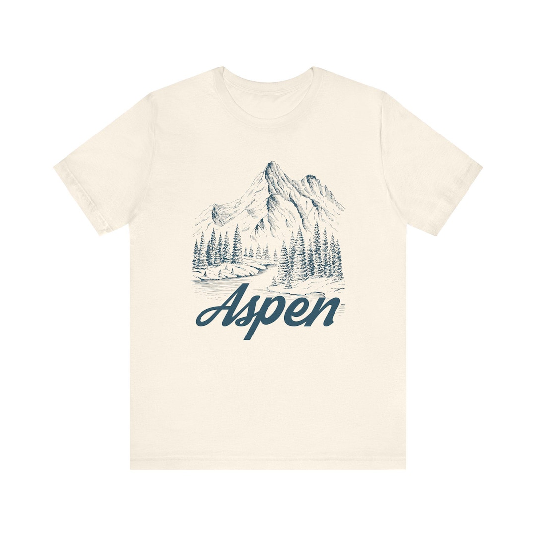 Aspen, Colorado Graphic Tee - Mountain Illustration Aspen T Shirt - Etsy