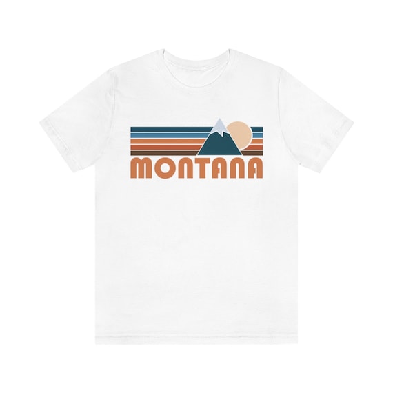 Montana T-shirt Retro Mountain Unisex Montana Shirt - Etsy