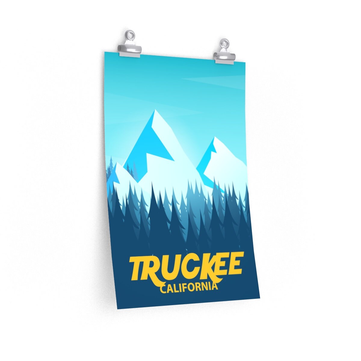 Truckee California Poster Print Premium Art Mountain | Etsy