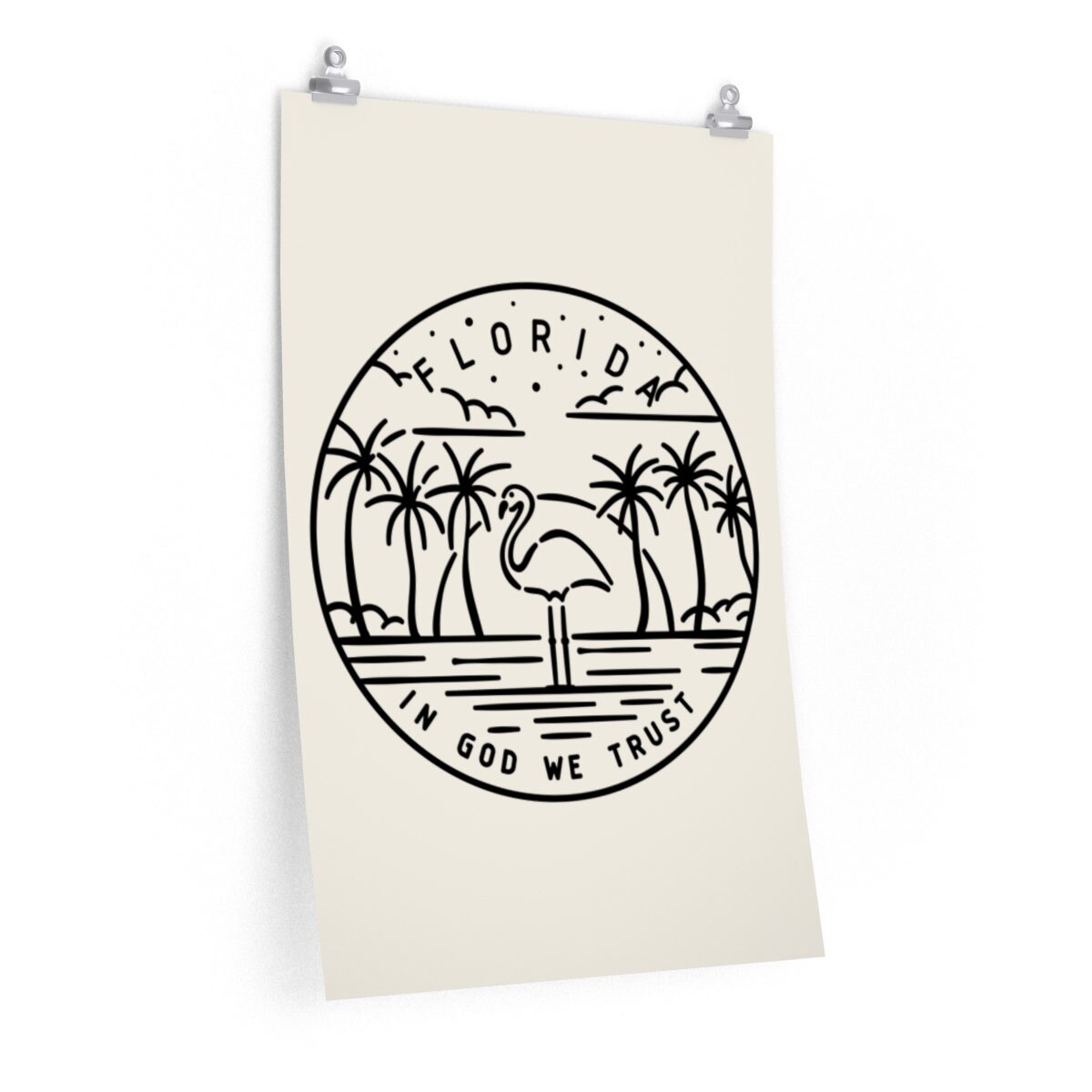 Florida Poster State Design Florida Print / Picture / Hand | Etsy