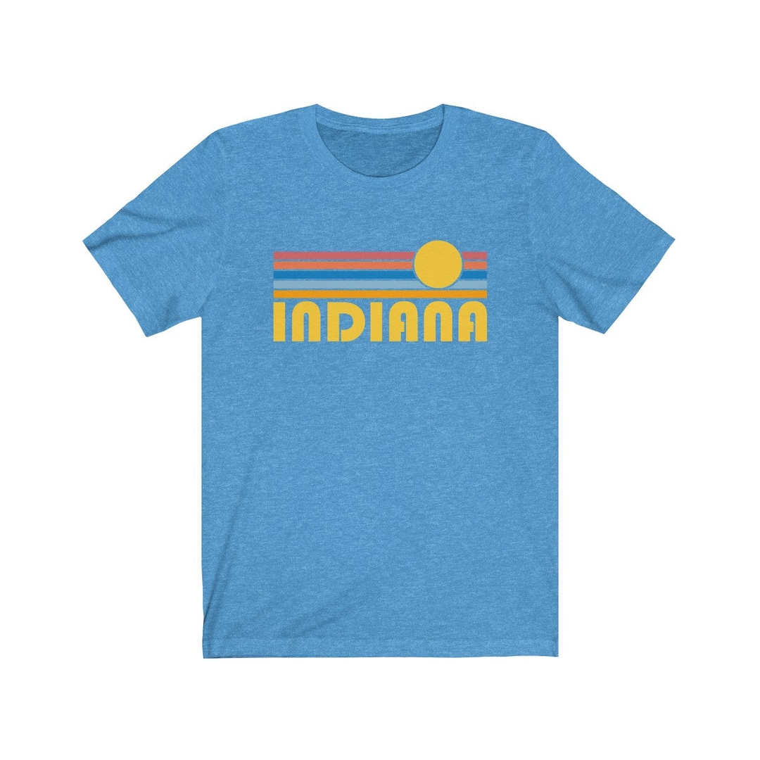 Indiana T-shirt Retro Sunset, Adult Unisex Indiana T Shirt ...