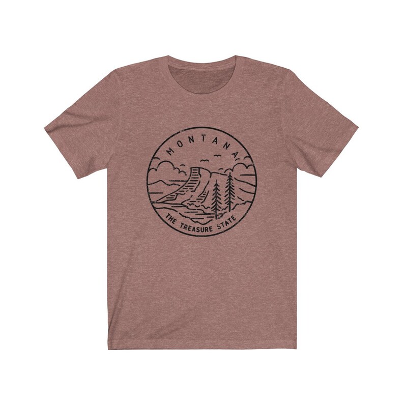 Montana T-shirt, Distressed State Design Unisex Montana Shirt ...