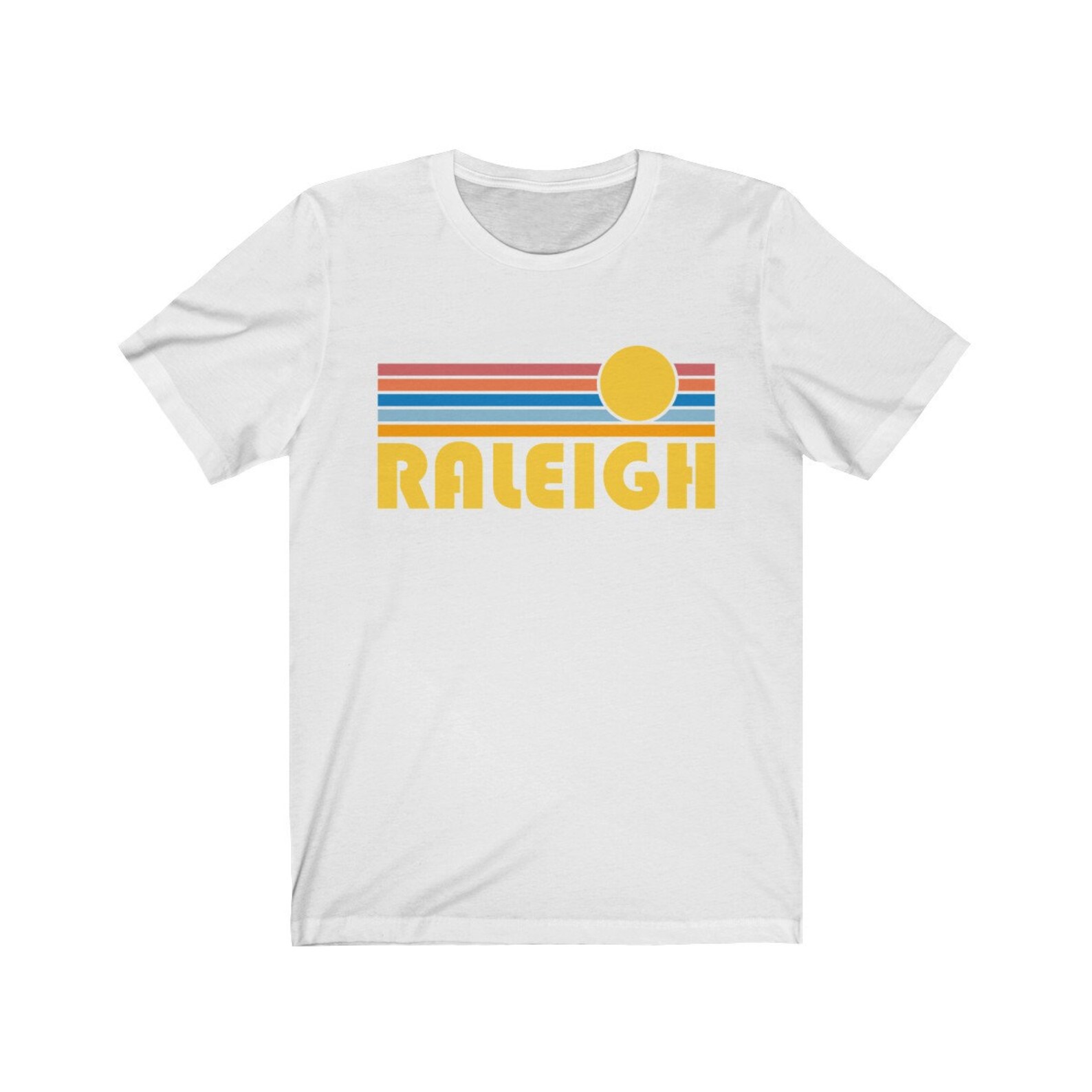 Raleigh North Carolina Shirt Retro Sunset Unisex Raleigh | Etsy