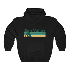 Sun Valley, Idaho Hoodie, Retro Camping Adult Unisex Sun Valley ...