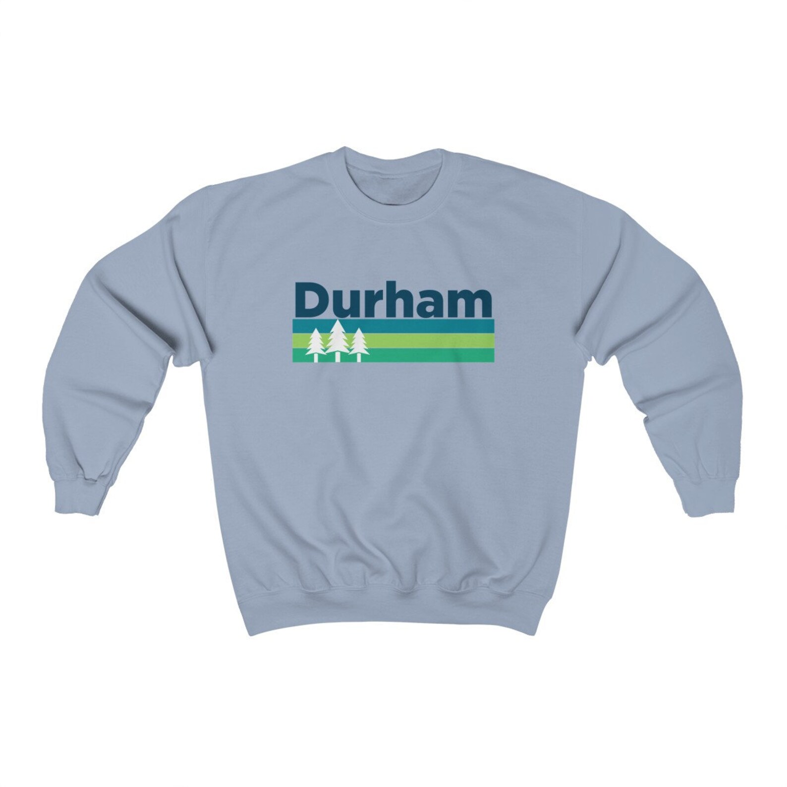 Durham North Carolina Sweatshirt Retro Trees Adult Unisex | Etsy