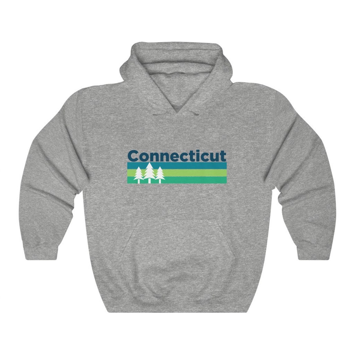 Connecticut Hoodie Retro Trees Unisex Connecticut Sweatshirt - Etsy
