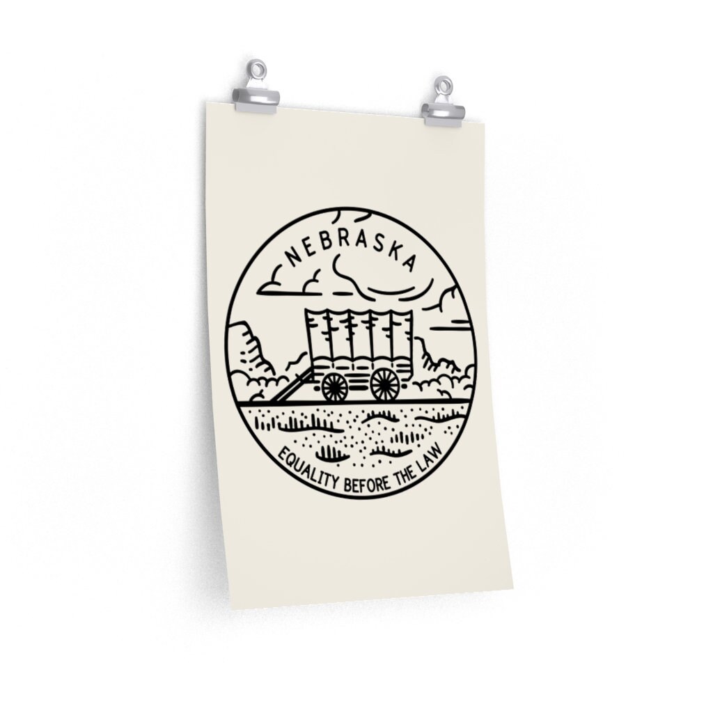 Nebraska Poster State Design Nebraska Print / Picture / Hand - Etsy