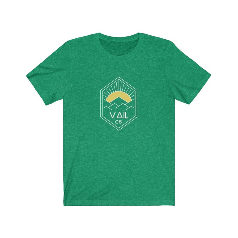 Vail, Colorado Shirt, Yellow Sun Unisex Vail T-shirt - Personalization ...