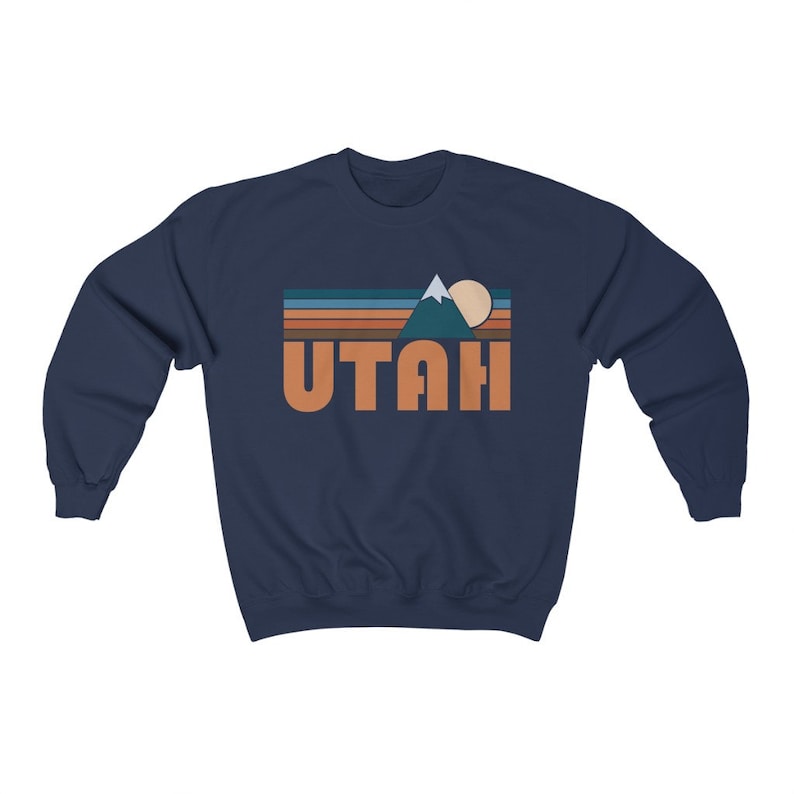 Utah Sweatshirt Unisex Retro Mountain Utah Sweatshirt - Etsy