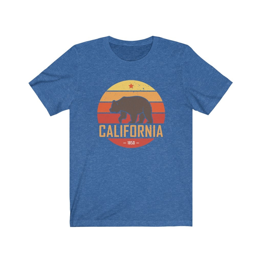 California T-shirt Retro Bear Unisex California Shirt - Etsy