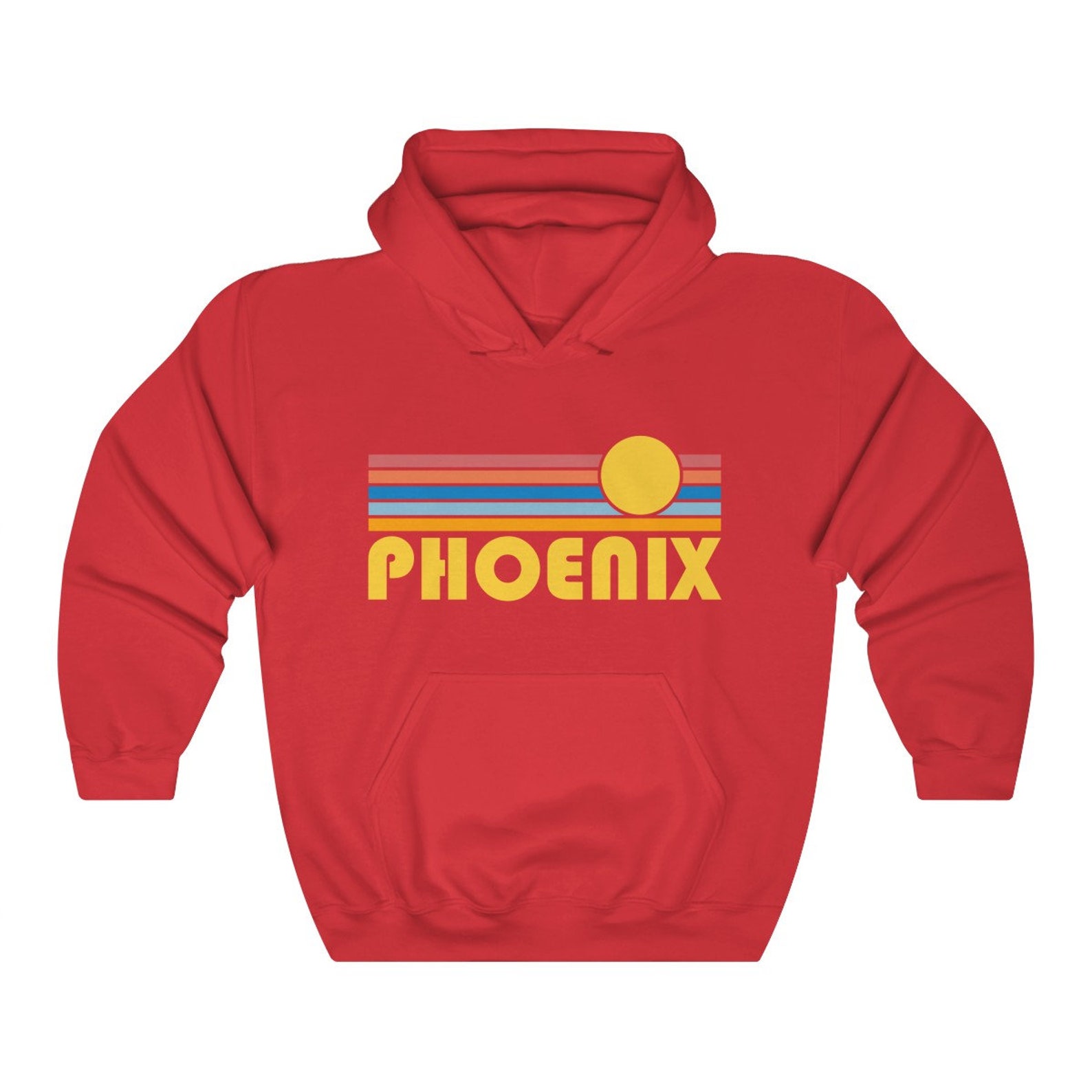 Phoenix Arizona Hoodie Retro Sunrise Unisex Phoenix - Etsy