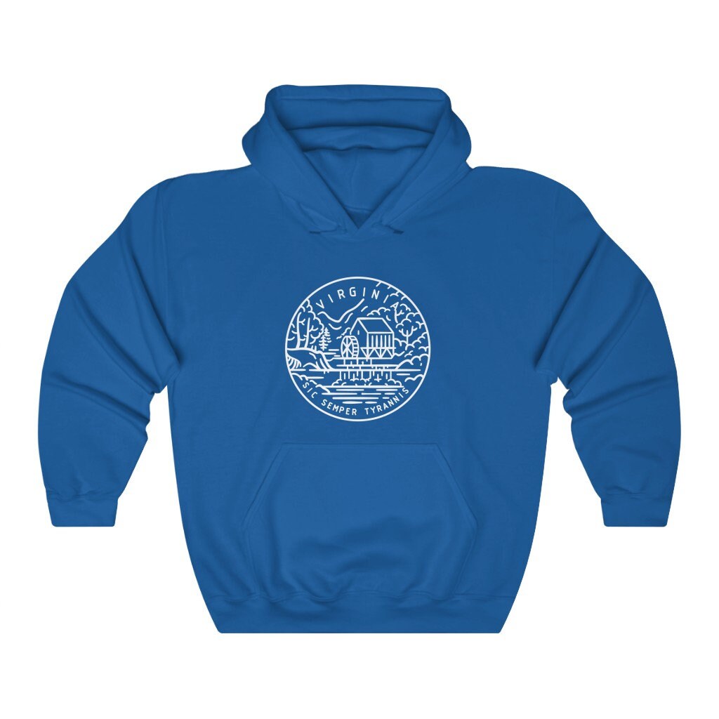 Virginia Hoodie State Design Adult Unisex Virginia Hoodie - Etsy