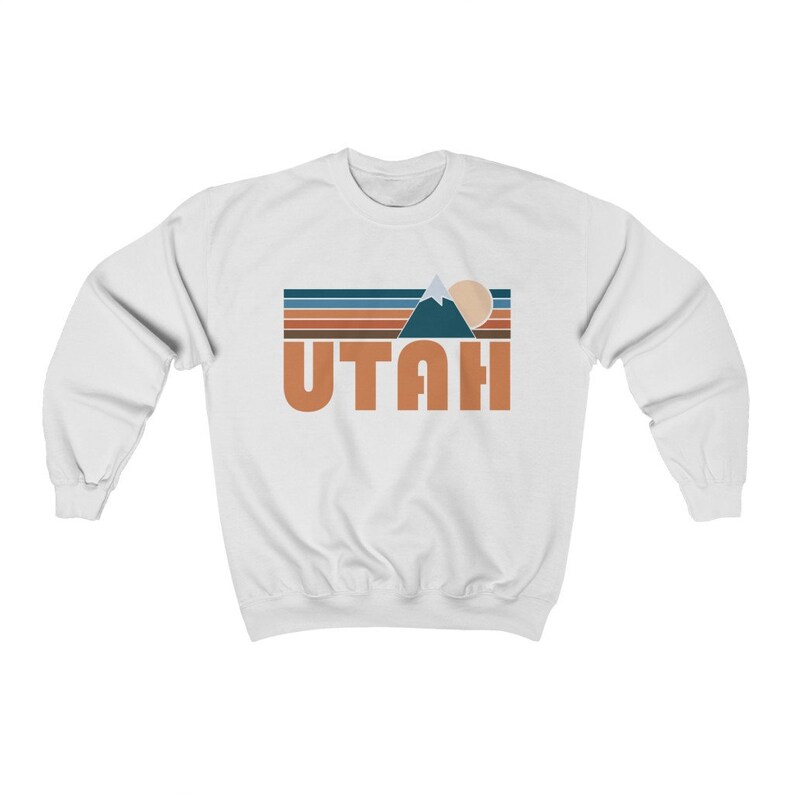 Utah Sweatshirt Unisex Retro Mountain Utah Sweatshirt - Etsy
