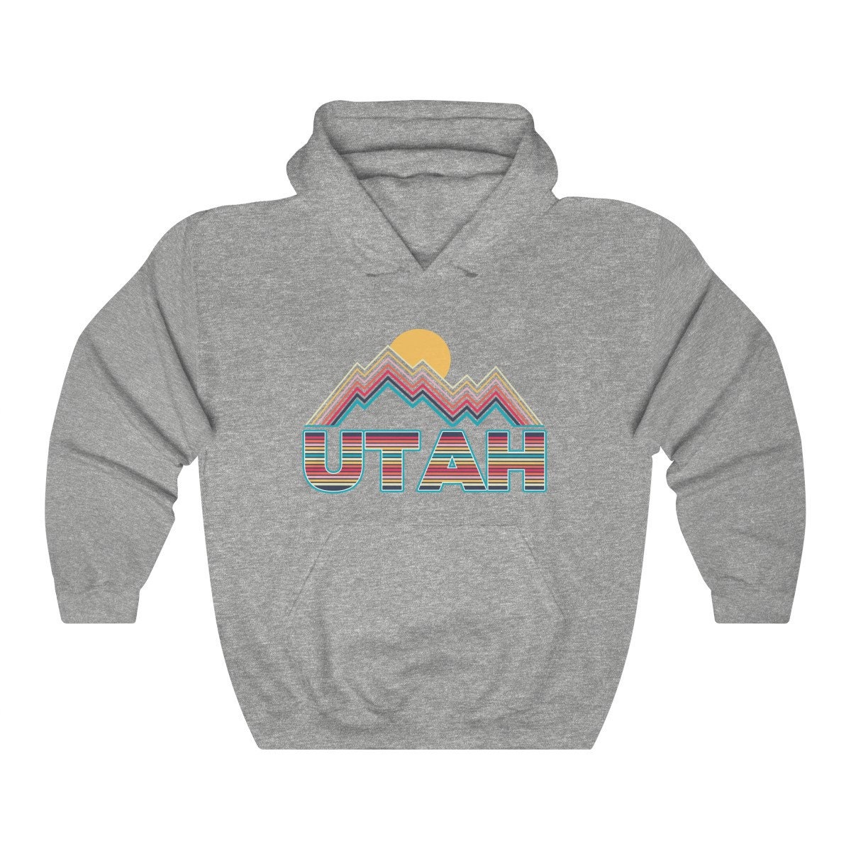 Utah Hoodie Adult Unisex Retro Mountain Utah Sweatshirt - Etsy