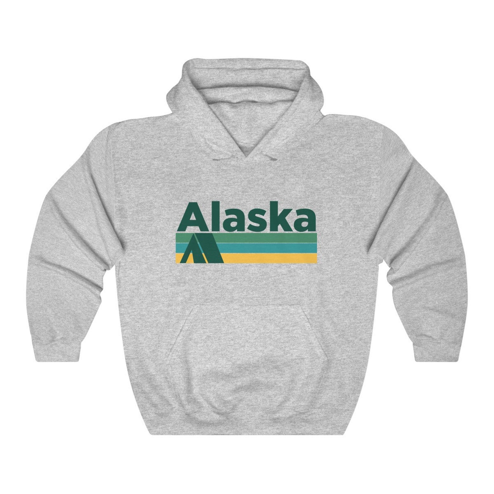 Alaska Hoodie Retro Camping Adult Unisex Alaska Hoodie / | Etsy