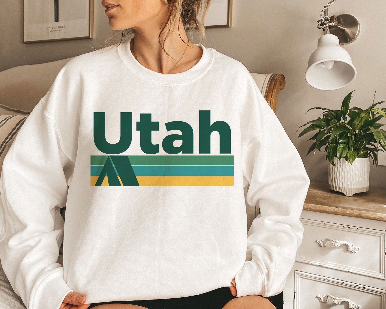Utah Sweatshirt Retro Camping Adult Unisex Crewneck Utah - Etsy