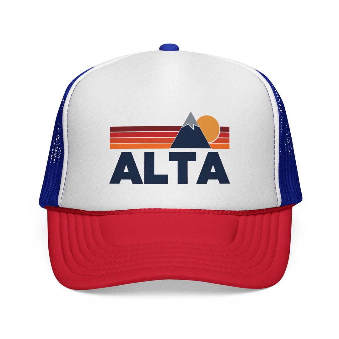Alta, Utah Retro Mountains Trucker Hat - Vintage Style Alta Cap - Etsy