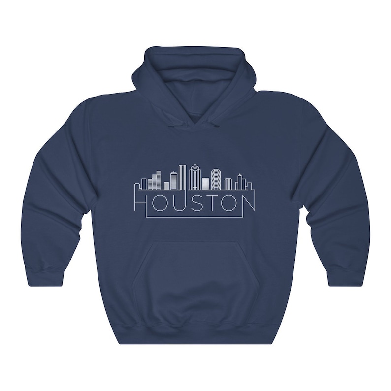 Houston Hoodie Adult Unisex Skyline Houston Texas - Etsy