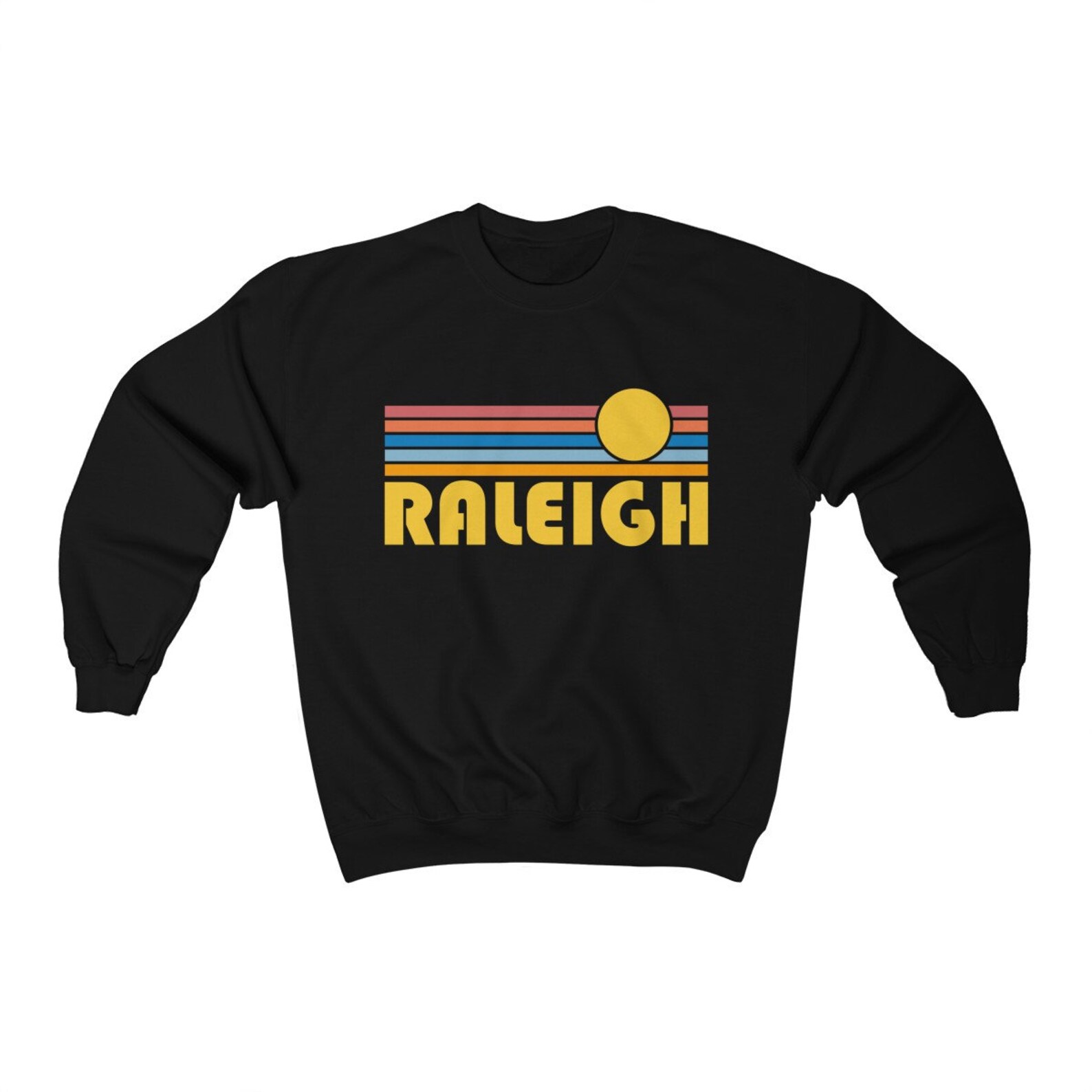 Raleigh North Carolina Sweatshirt Retro Sunrise Unisex | Etsy