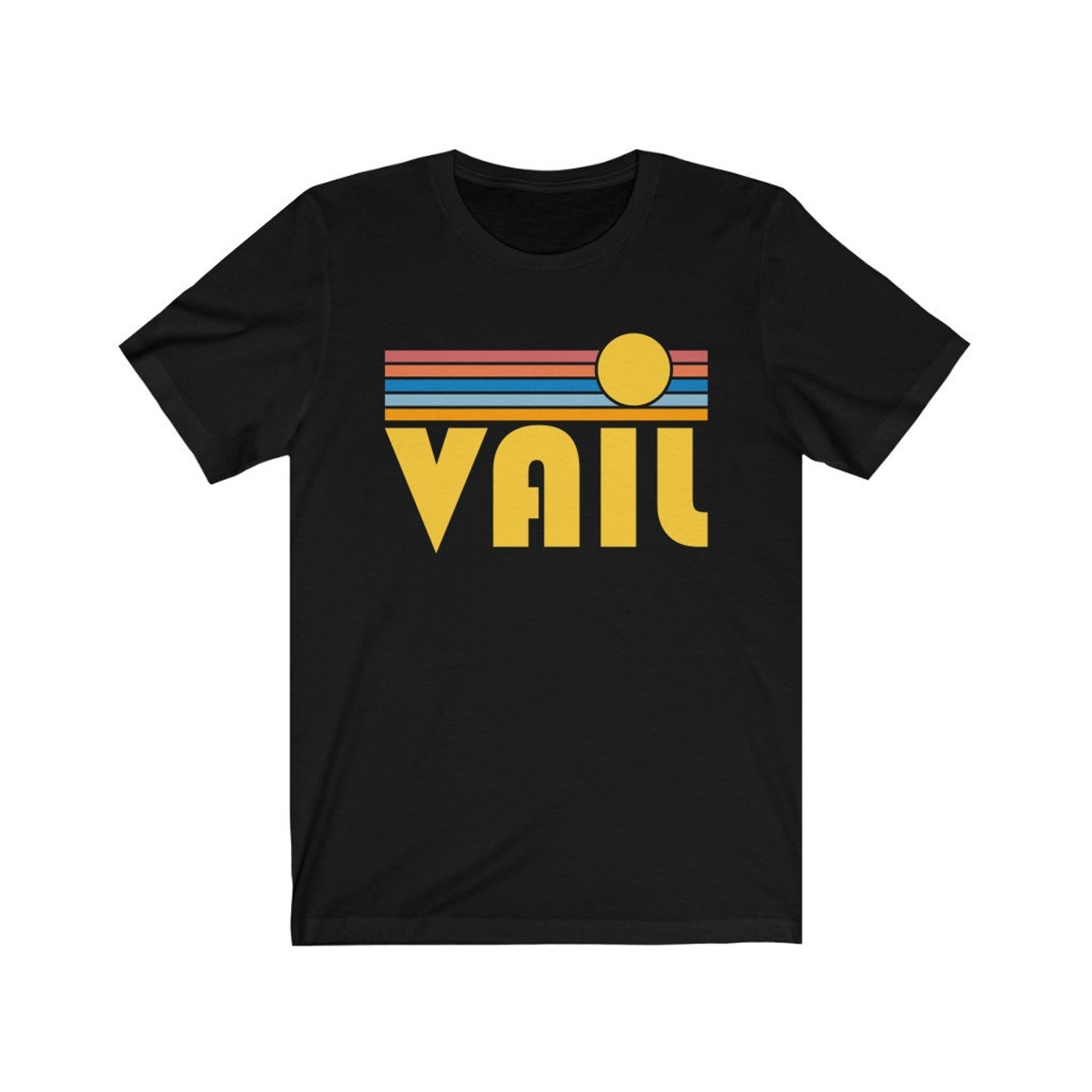 Vail Colorado T-shirt Retro Sunset Adult Unisex Vail T - Etsy