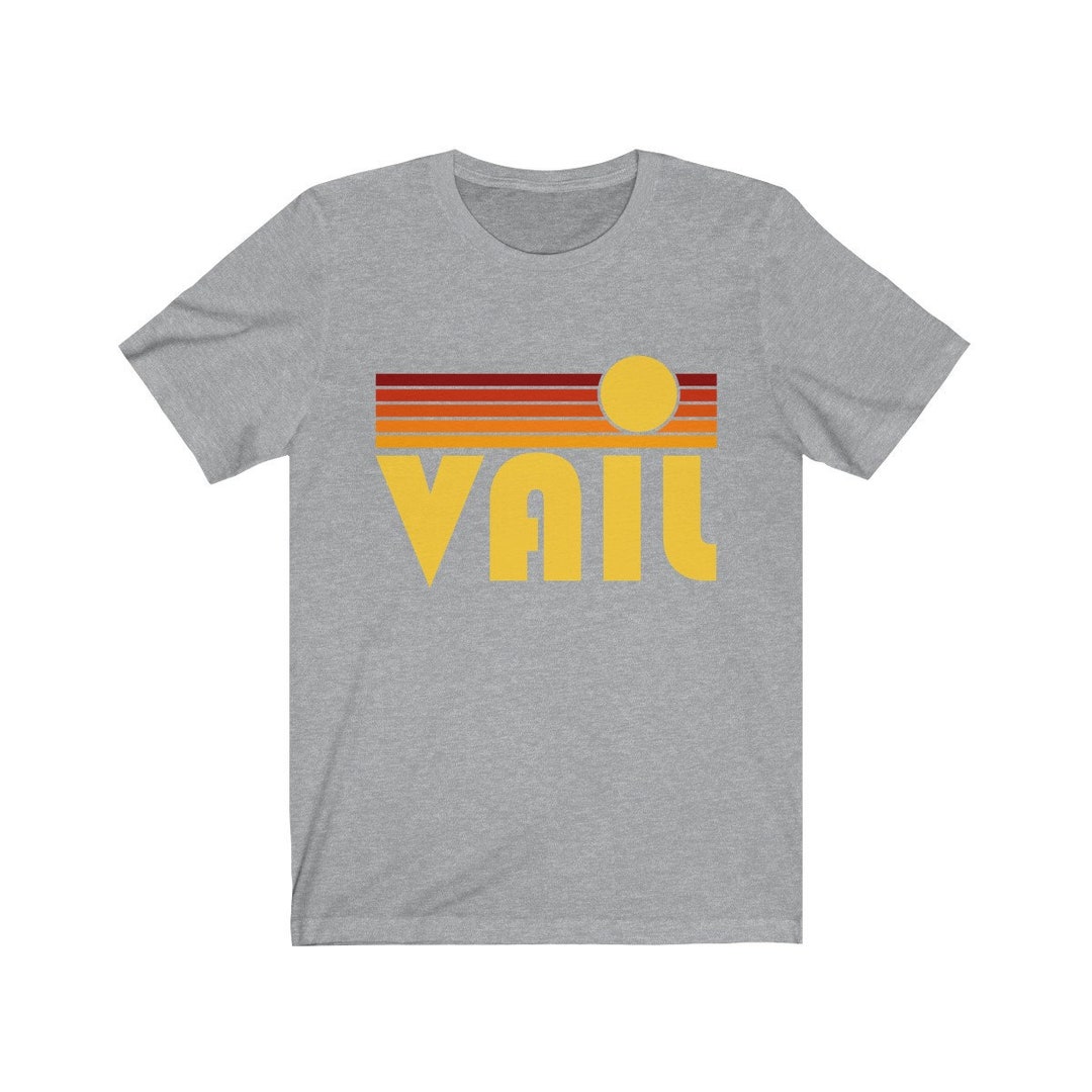 Vail, Colorado Shirt, Retro Sunset Unisex Vail T-shirt ...