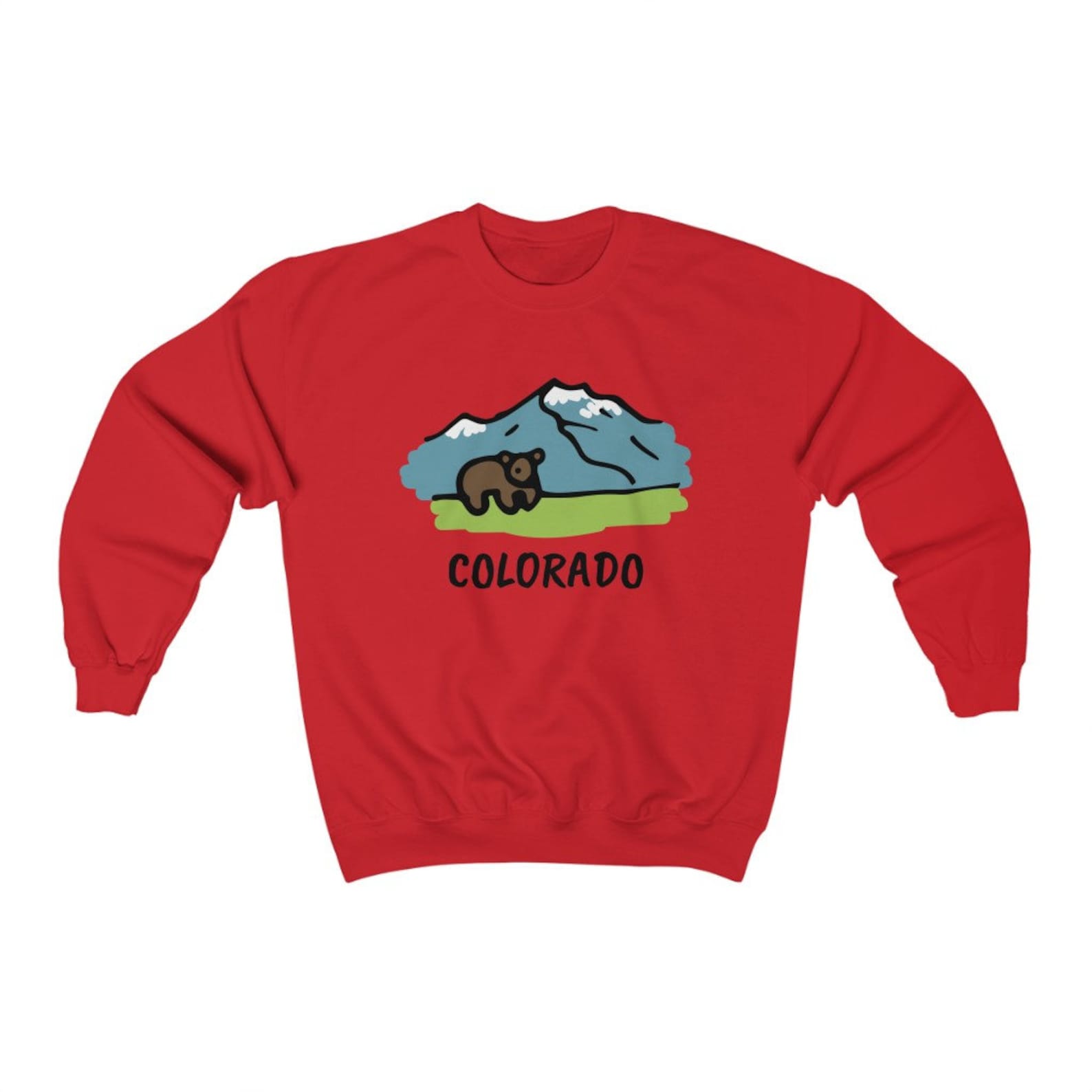 Colorado Sweatshirt Unisex Mountain Bear Colorado Sweatshirt - Etsy