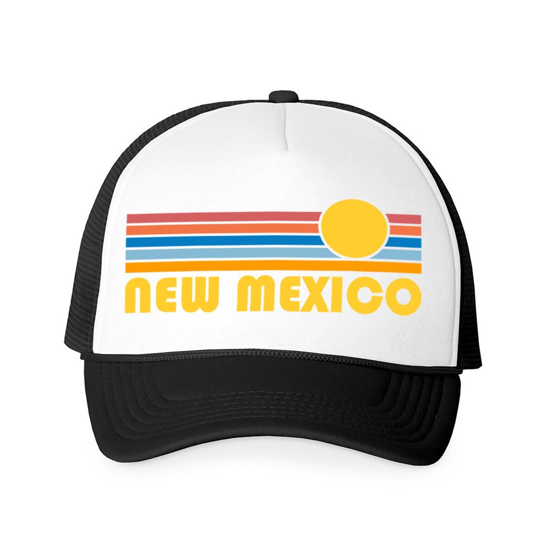 New Mexico Hat, Retro Sunrise Foam New Mexico Trucker Cap ...