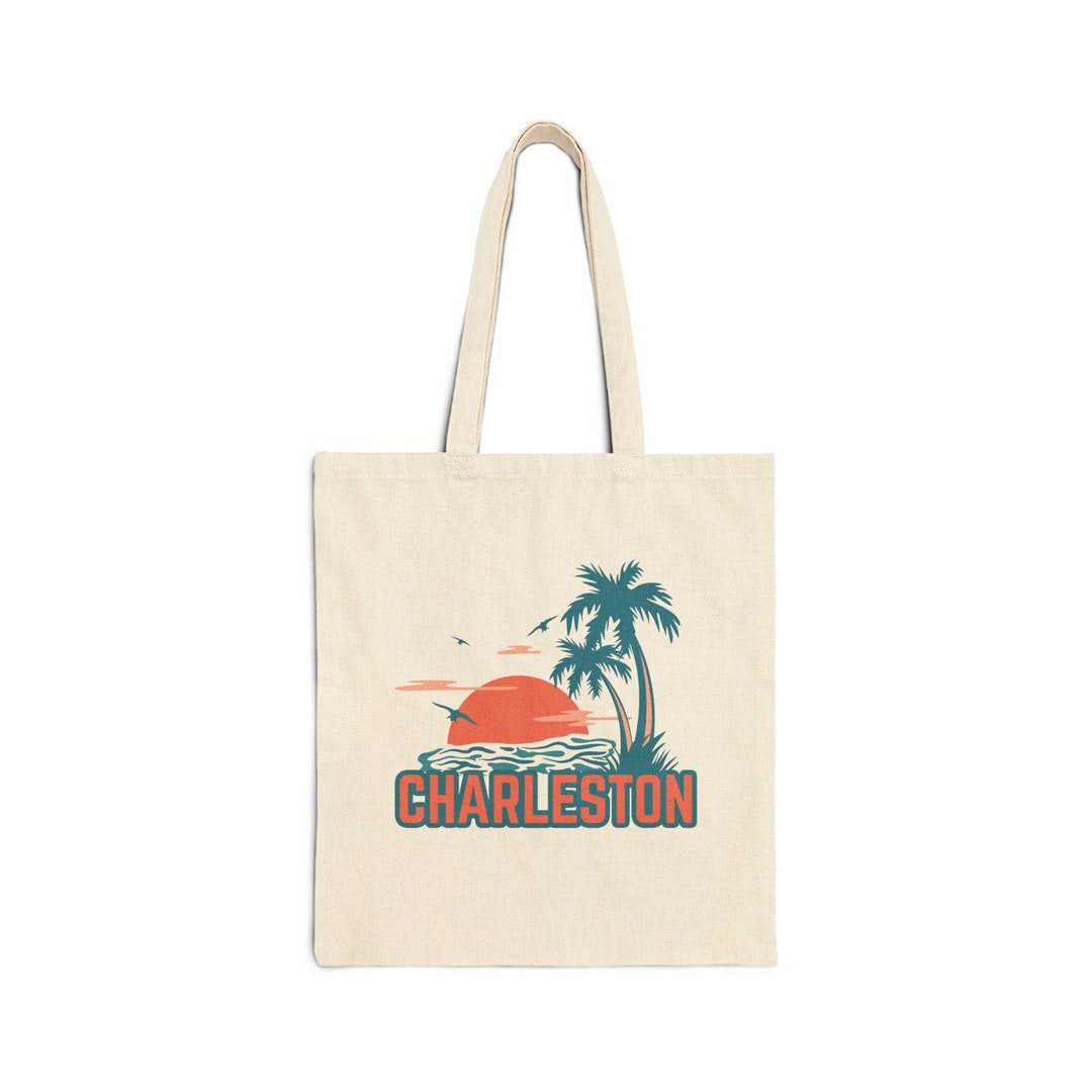 Charleston, South Carolina Cotton Canvas Charleston Tote Bag (15" X 16 ...