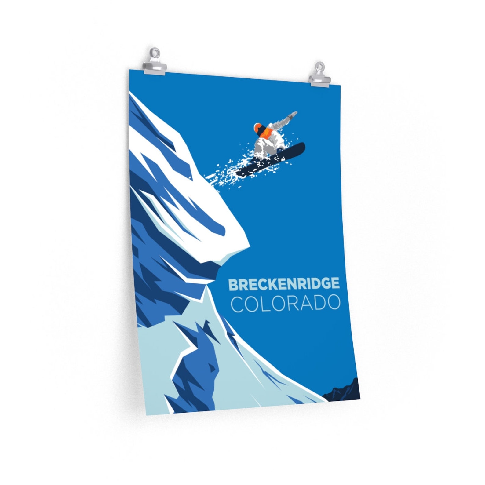 Breckenridge Colorado Poster Print Premium Art Snowboard - Etsy
