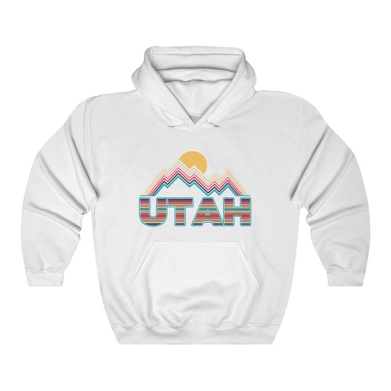 Utah Hoodie Adult Unisex Retro Mountain Utah Sweatshirt - Etsy