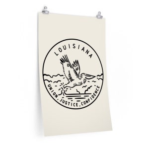 Louisiana Poster, State Design Louisiana Print / Picture / Hand Drawn ...