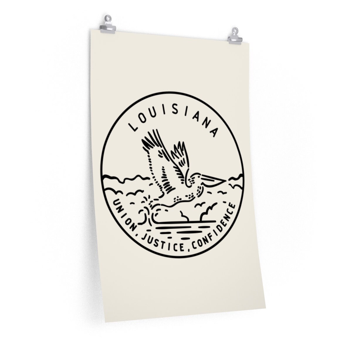 Louisiana Poster State Design Louisiana Print / Picture / | Etsy