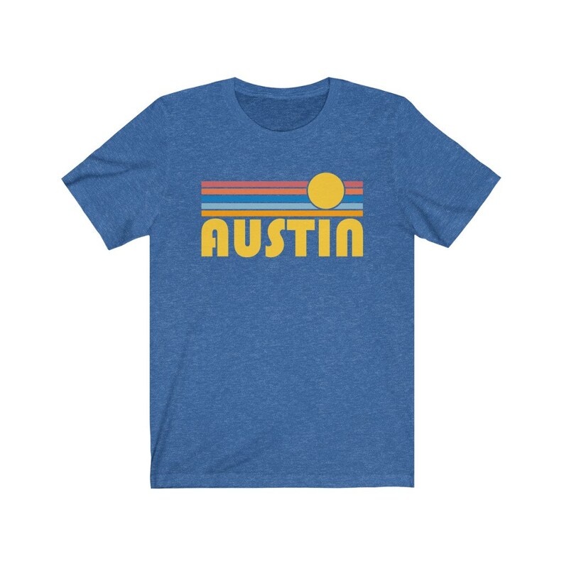 Austin, Texas T-shirt Retro Sunset, Adult Unisex Austin T Shirt ...